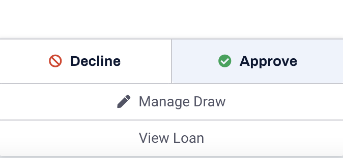 Click the Approve button at the bottom of the Draw Notification Card.